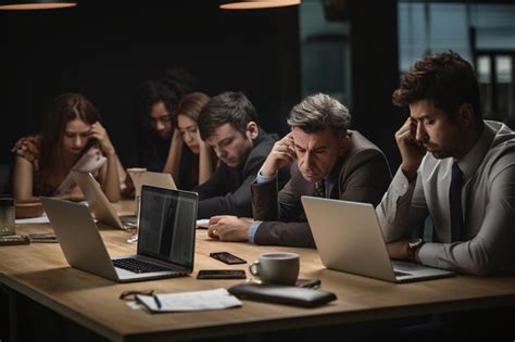 Premium Photo Problem Manager In Meeting Room Stres