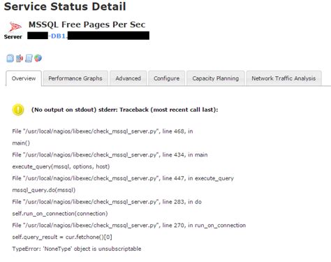 Mssql No Output To Stdout Nagios Support Forum