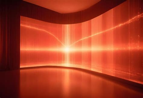 Premium Vector Abstract Digital Image Of A Curved Screen In An Empty
