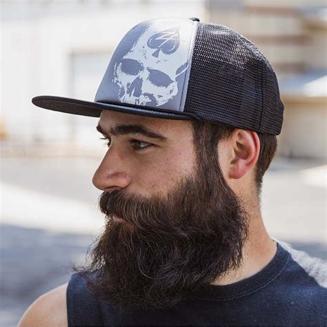 Zero Foxtrot кепка Skull Trucker Gray Maverick — брутальные мужские футболки