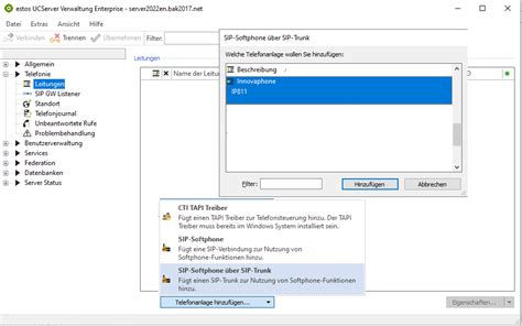 Pbx Specific Configuration Innovaphone Via Sip Trunk Softphone Functions Via Sip System