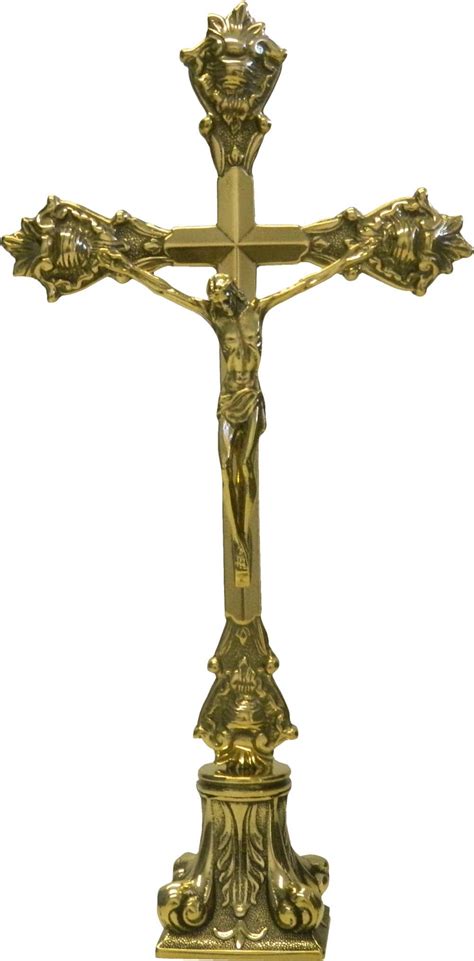 Baroque Altar Cross Golden Color Plated Brabander Es