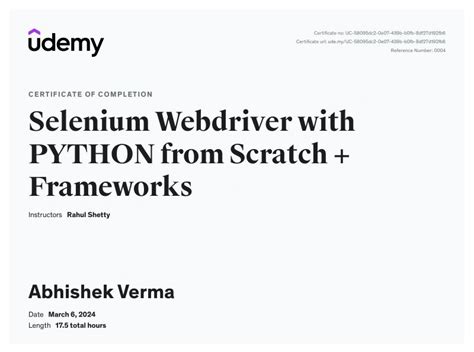 Abhishek Verma On Linkedin View My Certification Of Selenium Webdriver