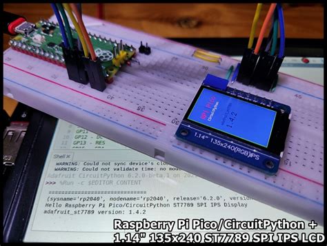 hello raspberry pi raspberry pi pico circuitpython st7789 spi ips lcd