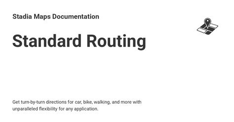 standard routing stadia maps documentation