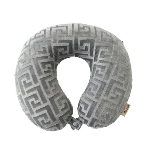 Aero Lux® Bon Voyage Mink Memory Foam Travel Neck Pillow With Embossed