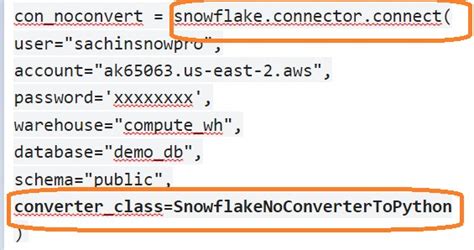 Snowflake Python SnowflakeNoConverterToPython Cloudyard