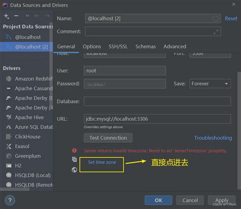 【无标题】idea测试连接数据库时区问题，报错server Returns Invalid Timezone Need To Set