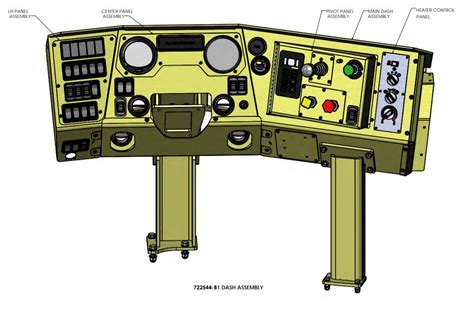 Tico Pro Spotter Dash Panel Assembly Part Diagram 722544