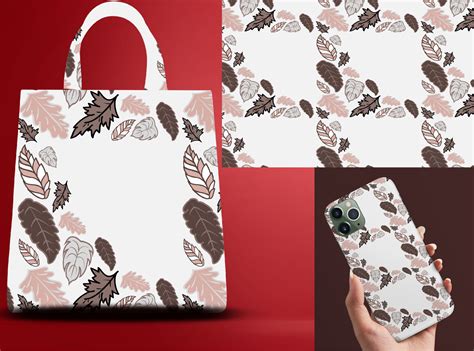 Different Leaves Vector Repeat Pattern By Snadiacreations On Dribbble