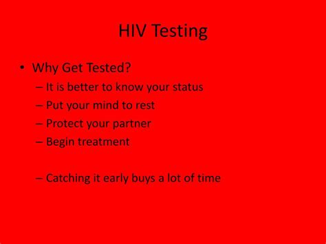 PPT AIDS And HIV Testing PowerPoint Presentation Free Download ID
