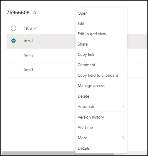 Sharepoint Online Bring Back Context Menu Column Formatterfield