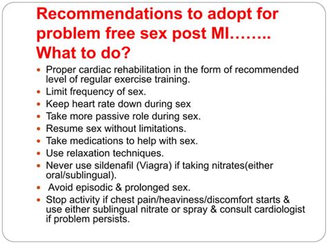 Sex After Acute Myocardial Infarctionheart Attack Ppt
