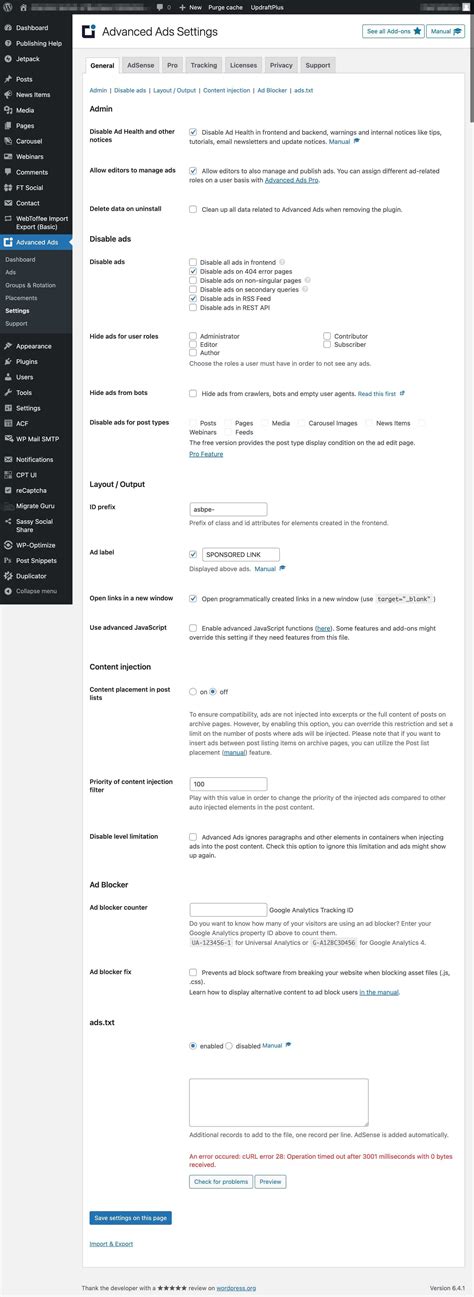 Remove Admin Bar Ad Inserter Menu