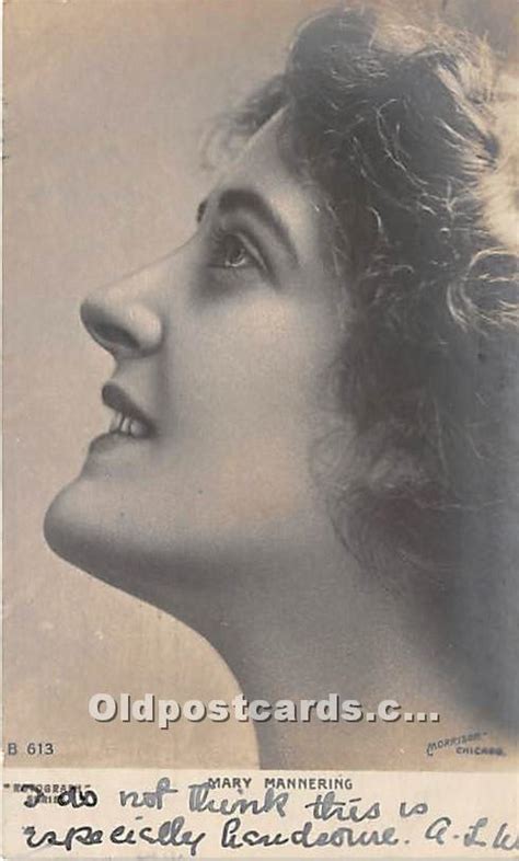 Mary Mannering Theater Actor Actress 1906 Topics Entertainment