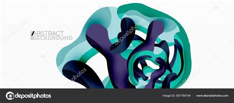 Creative Geometric Wallpaper Splash Liquid Wave Fluid Shapes Background Techno Stock Vector By
