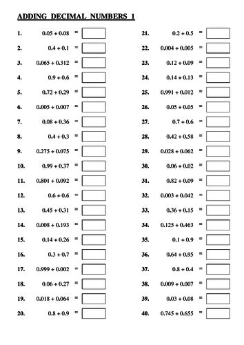 Numeracy Skills Teaching Resources