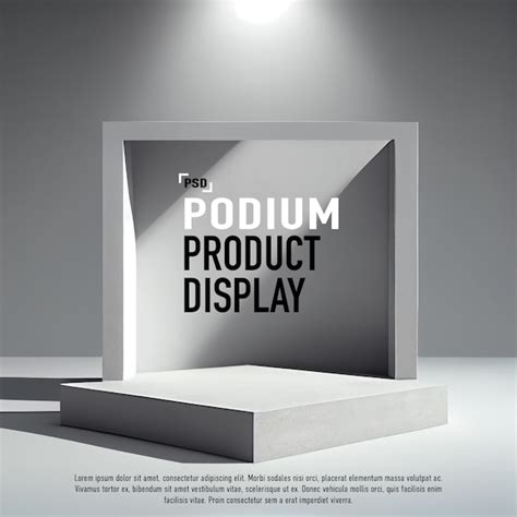 제품 전시를 위한 콘크리트 단상 프리미엄 Psd 파일