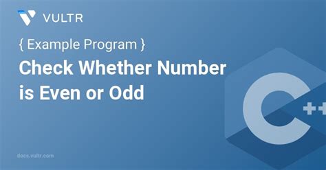 c program to check whether number is even or odd vultr docs