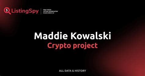 Maddie Kowalski Crypto Project Kowalski Token Listings Events
