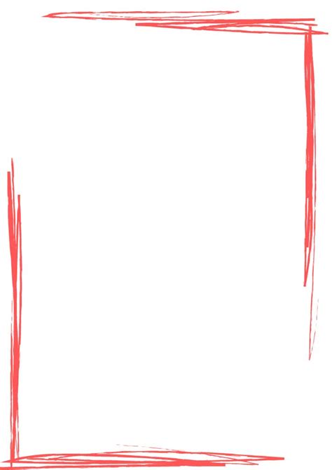 Red Simple Lines Page Border En