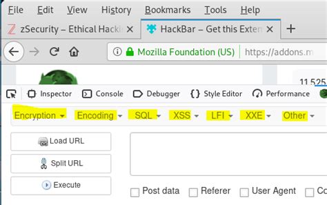 Hackbar Extension For Firefox In Kali Linux Geeksforgeeks