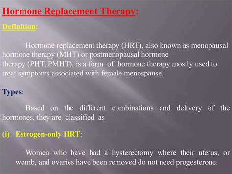 Hormone Replacement Therapy Pptx