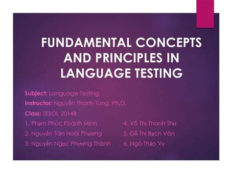 Principles Of Language Assessment Pptx Standardized Testing Educational Assessment