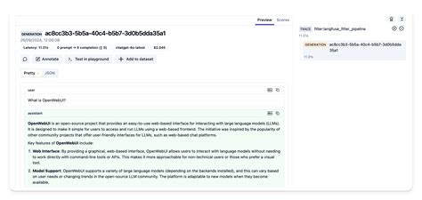 🪢 monitoring and debugging with langfuse open webui