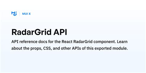 Radargrid Api Mui X