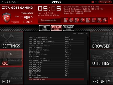 MSI Z77A GD65 GAMING Intel LGA 1155 Review BIOS Walkthrough TechPowerUp