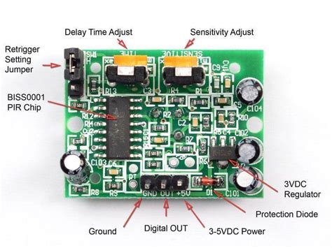 Pir Motion Sensor Detector Module Hc Sr501 Embronics