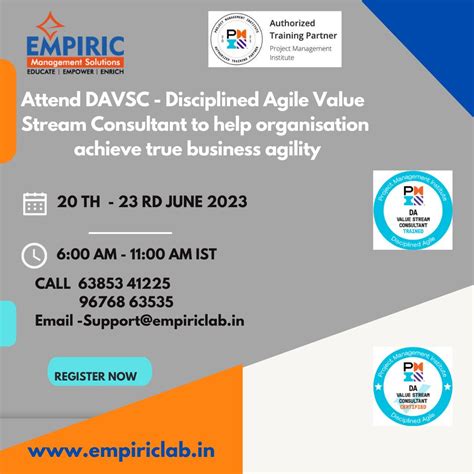 Empiric Management Solutions On Linkedin Davsc Disciplinedagile