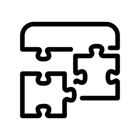 Three Interlocking Jigsaw Puzzle Pieces Forming Vector Image