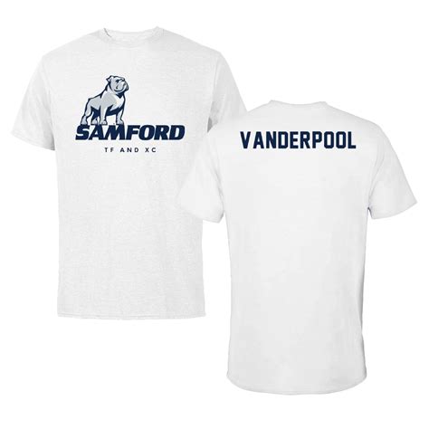 Brenden Vanderpool Samford University Tf And Xc White Tee