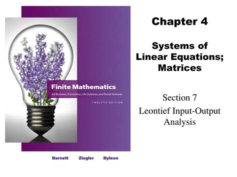 Ppt Chapter 4 Systems Of Linear Equations Matrices Powerpoint