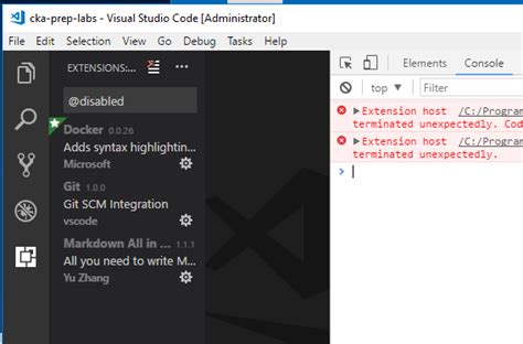 Extension Host Terminated Unexpectedly · Issue 46691 · Microsoft