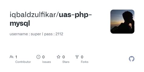 GitHub Iqbaldzulfikar Uas Php Mysql Username Super Pass