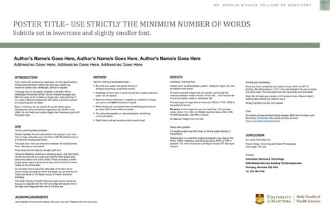 Poster Title Use Strictly The Minimum Number Of Words Ppt Download