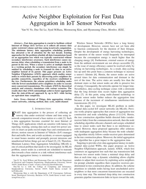 Pdf Active Neighbor Exploitation For Fast Data Aggregation In Iot Sensor Networks