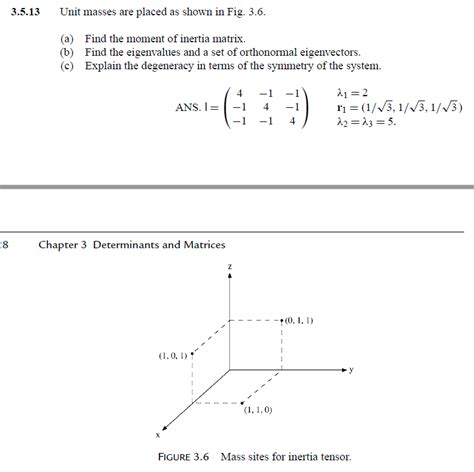 Solved 3 5 13 Unit Masses Are Placed As Shown In Fig 3 6