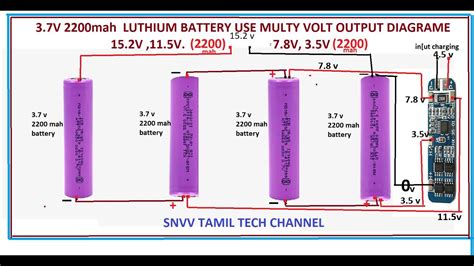 how to make a 4s 3 7v 2 2a 18650 rechargeable battery multy volt 3 7v
