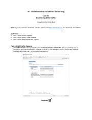 Lab Examining DNS Traffic Docx IFT Introduction To Internet Networking Lab
