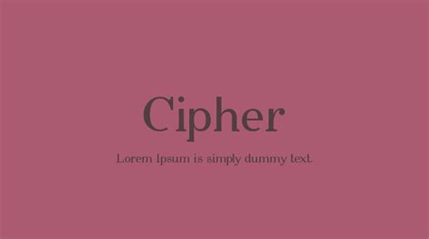 Cipher Font Download Free For Desktop And Webfont