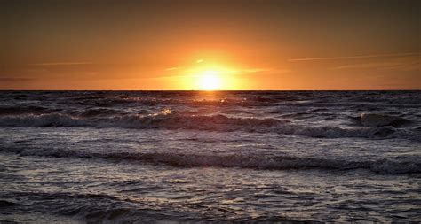 Sea Sunset Evening The Free Photo On Pixabay