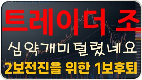 트레이더 조 코인 심약개미들 털렸네요 2보전진을 위한 1보후퇴 이제 시작입니다 필수시청하세요 트레이더조코인목표가