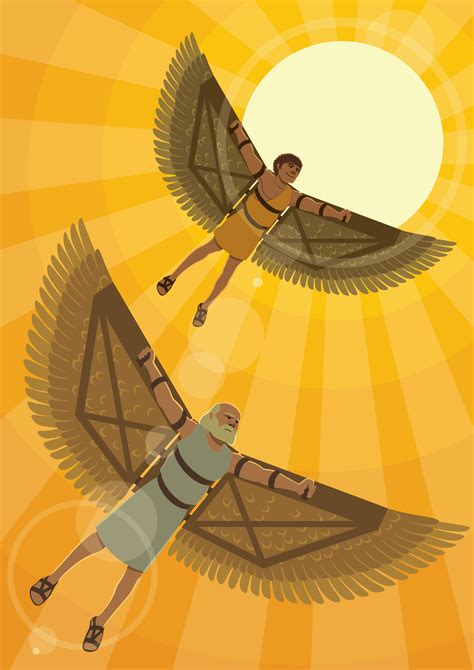 Daedalus And Icarus 33948456 Vector Art At Vecteezy