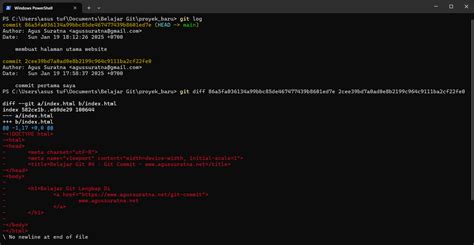 Tutorial Git Melihat Perubahan Revisi Dengan Git Diff Agussuratna Net