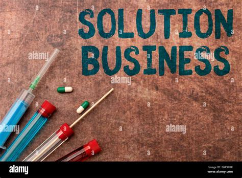 Conceptual Caption Solution Business Business Concept Marketing And