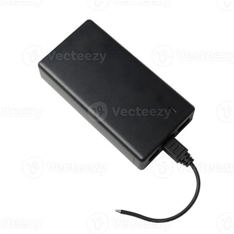 Black Power Bank Isolated On A Transparent Background PNG
